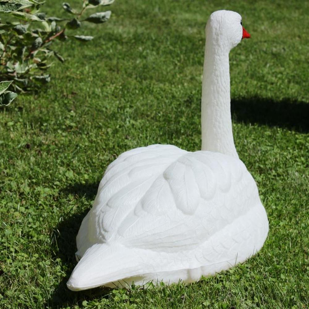 Decoratiune pentru Gradina Lebada in Marime Mare Naturala 80cm ...