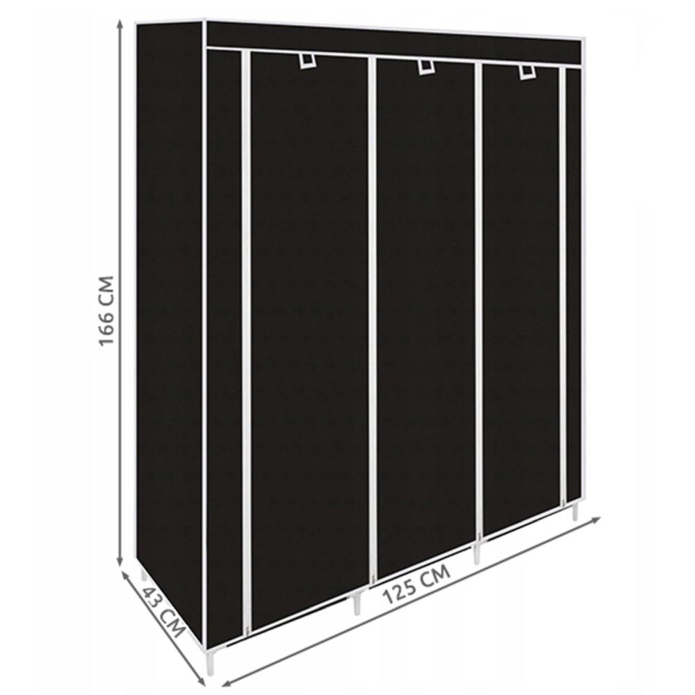 Dulap Textil Portabil pentru Haine si Accesorii cu 8 Rafturi si Suport ...