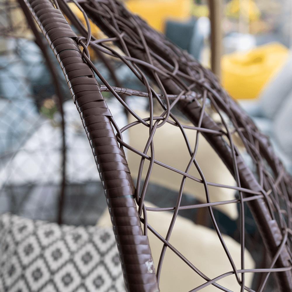 Scaun Fotoliu Suspendat tip Leagan Balansoar pentru Terasa sau Gradina cu Perne Incluse si ...